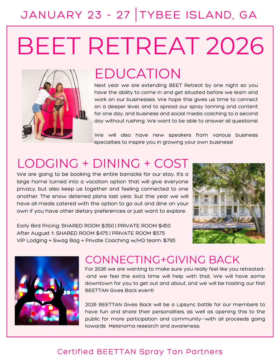 BEET RETREAT 2026 EARLY BIRD PRICE – BeettanbabesPRO